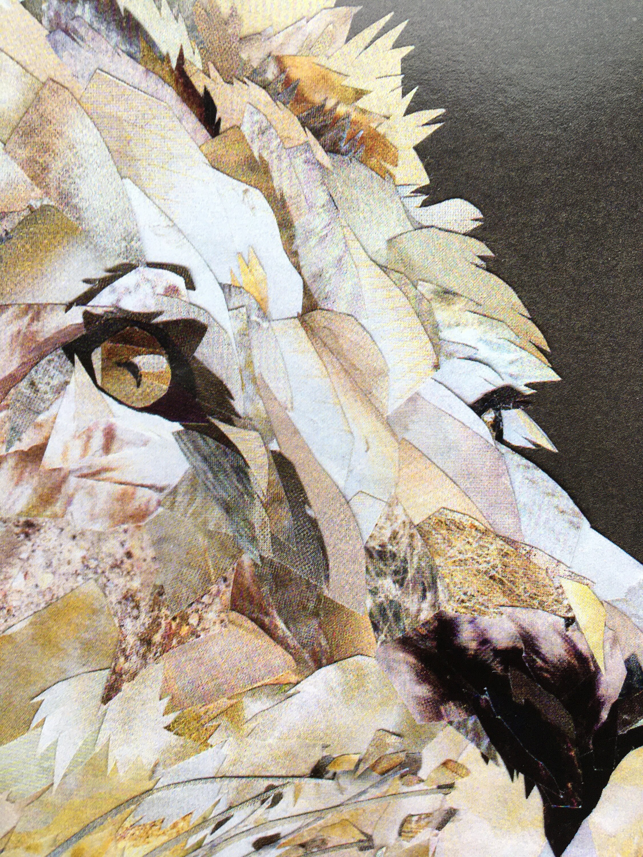 Logan el León, collage, impresión firmada de edición limitada A4 - Etsy ...