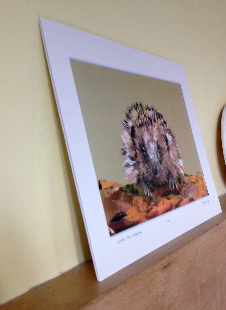 Hattie the Hedgehog collage signed limited edition A4 print | Etsy
