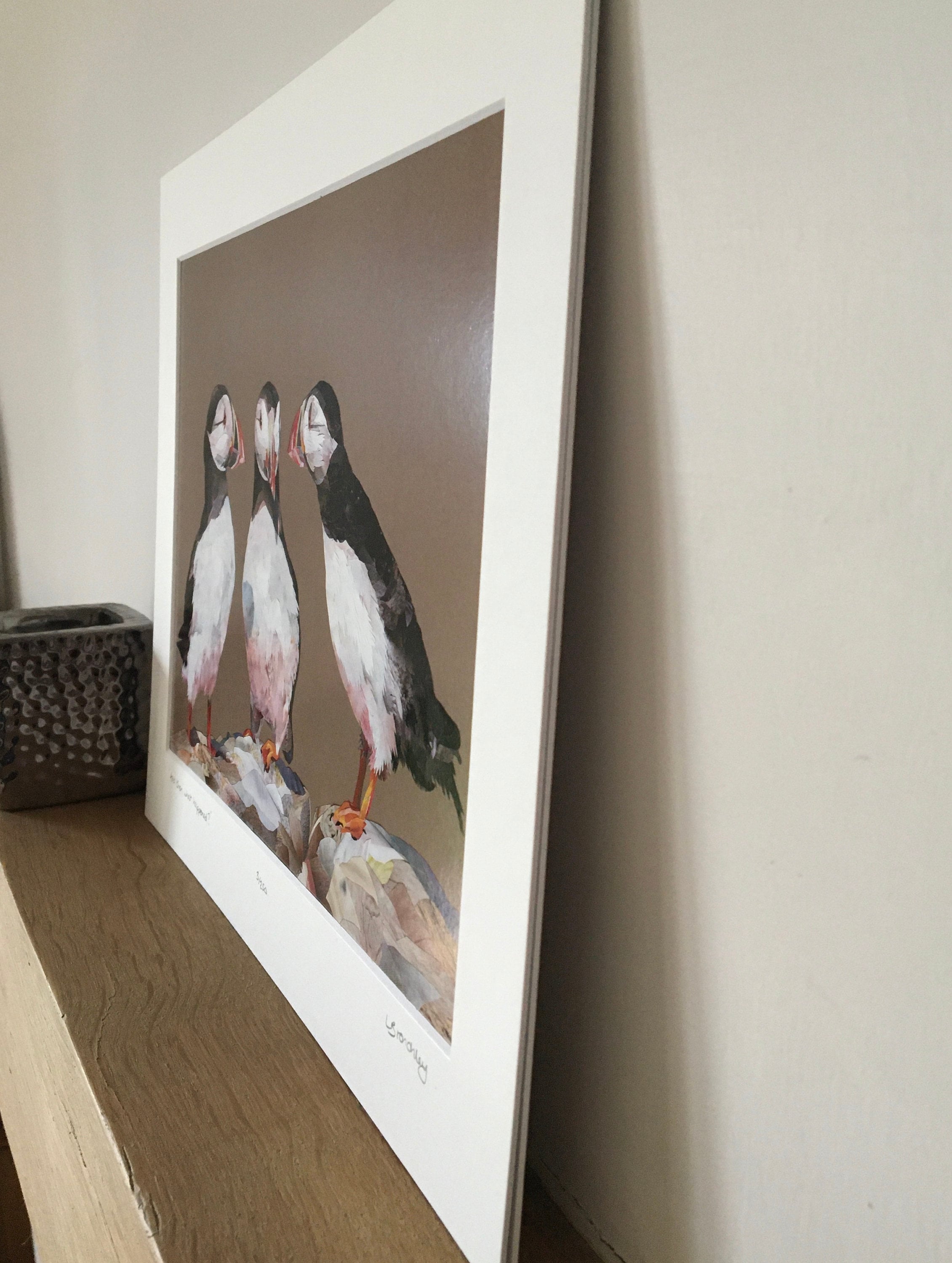 And Then What Happened Puffins Collage, Signed Limited Edition A4 Print ...