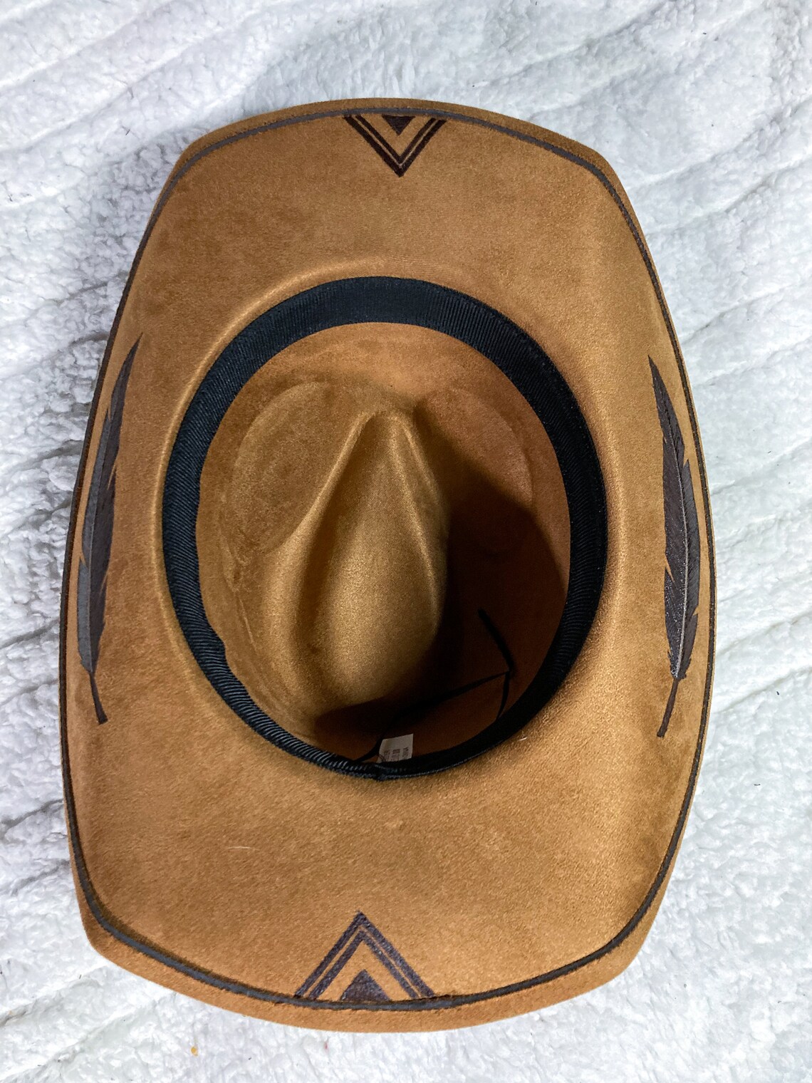 Made to Order - Hand Burned Cattle Skull and Feather Cowboy Hat, Wide ...