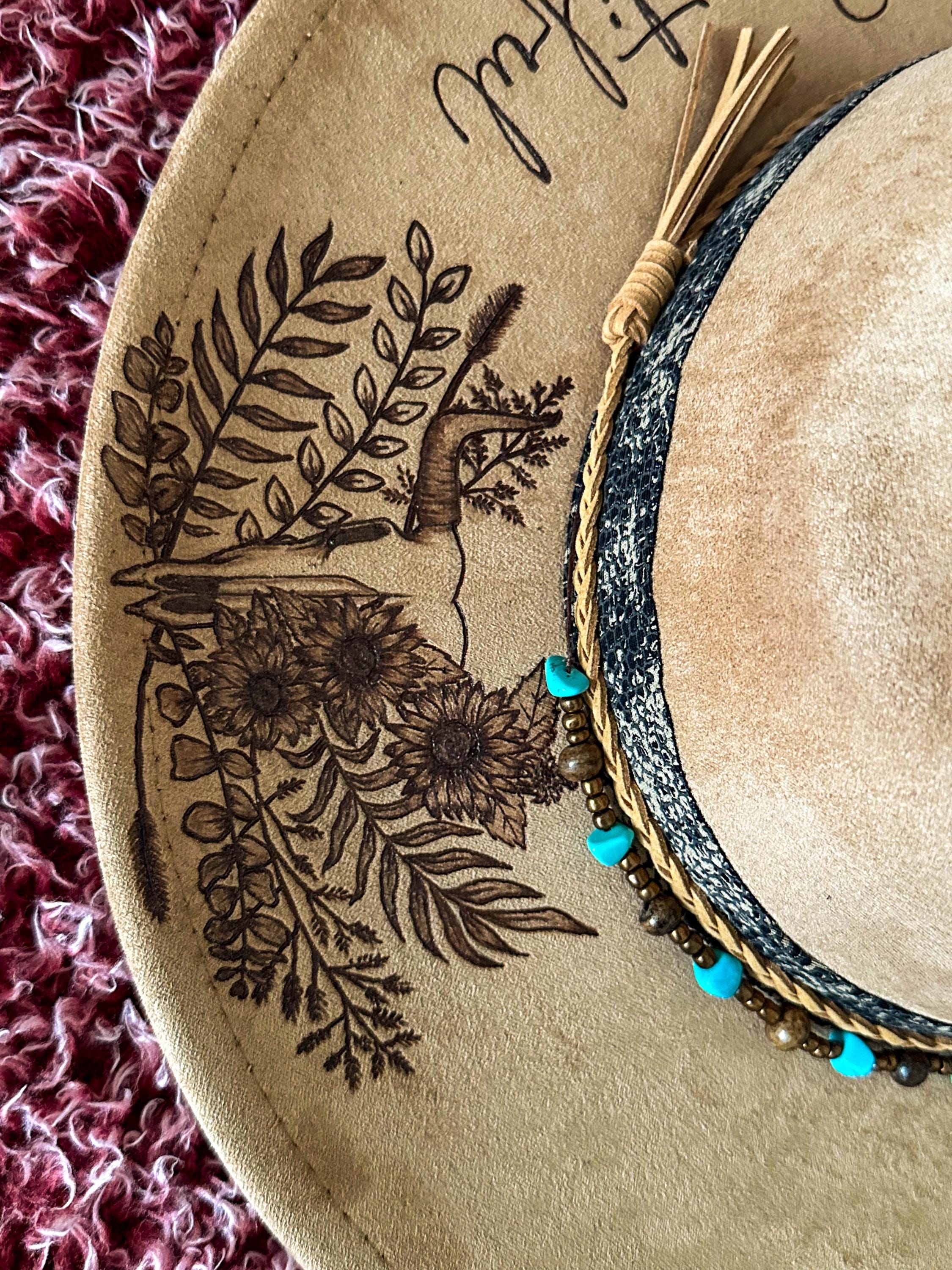 Made to Order - Customizable - Sunflower Bouquet Hat - Western Hat ...