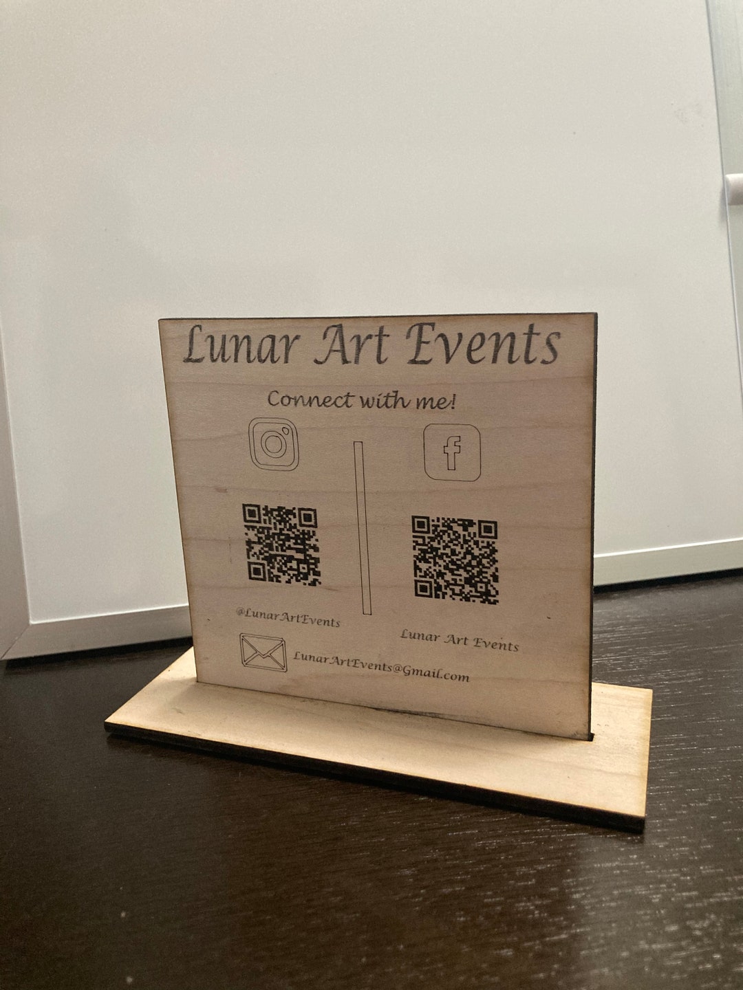 Custom Engraved QR Code Sign for Websites, Menu, Wifi, Songs and More ...
