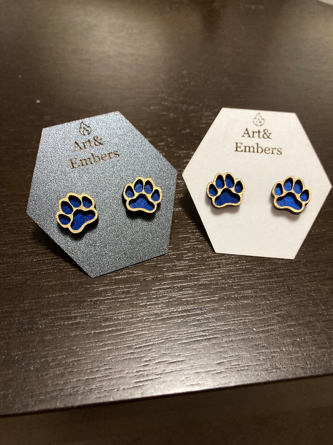 Smells Like School Spirit Paw Print Earrings School Spirit Earrings ...