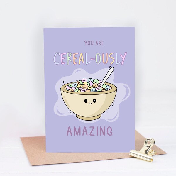 Cereal Card - Etsy UK