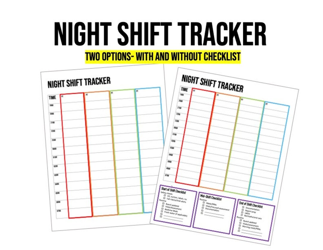 Night Shift Tracker - Etsy