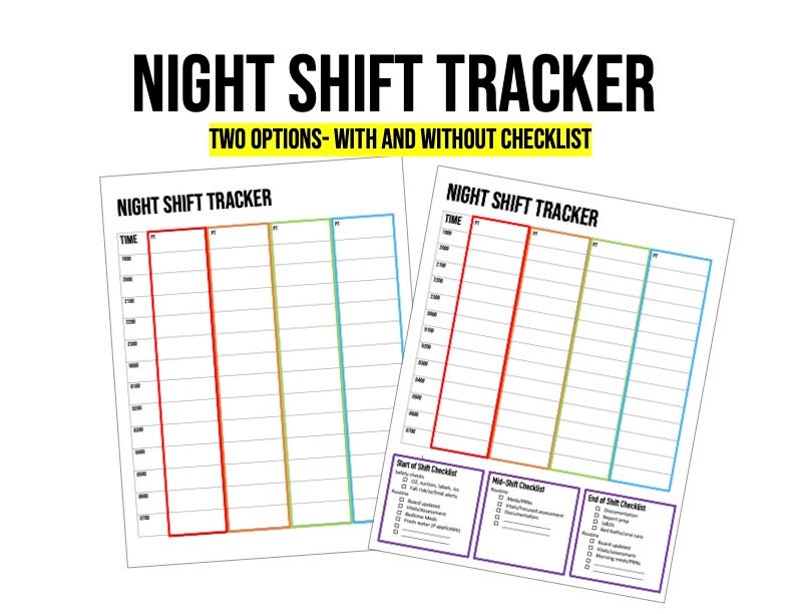 Night Shift Tracker - Etsy