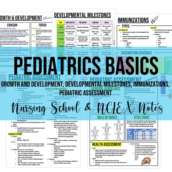 Pediatric Nursing Student Notes - Etsy