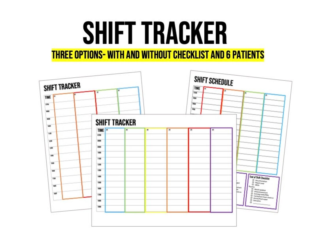 12 Hour Shift Schedule/ Shift Tracker - Etsy