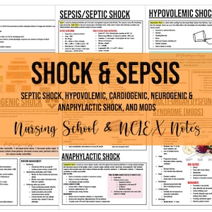 Shock and Sepsis Nursing School Notes - Etsy