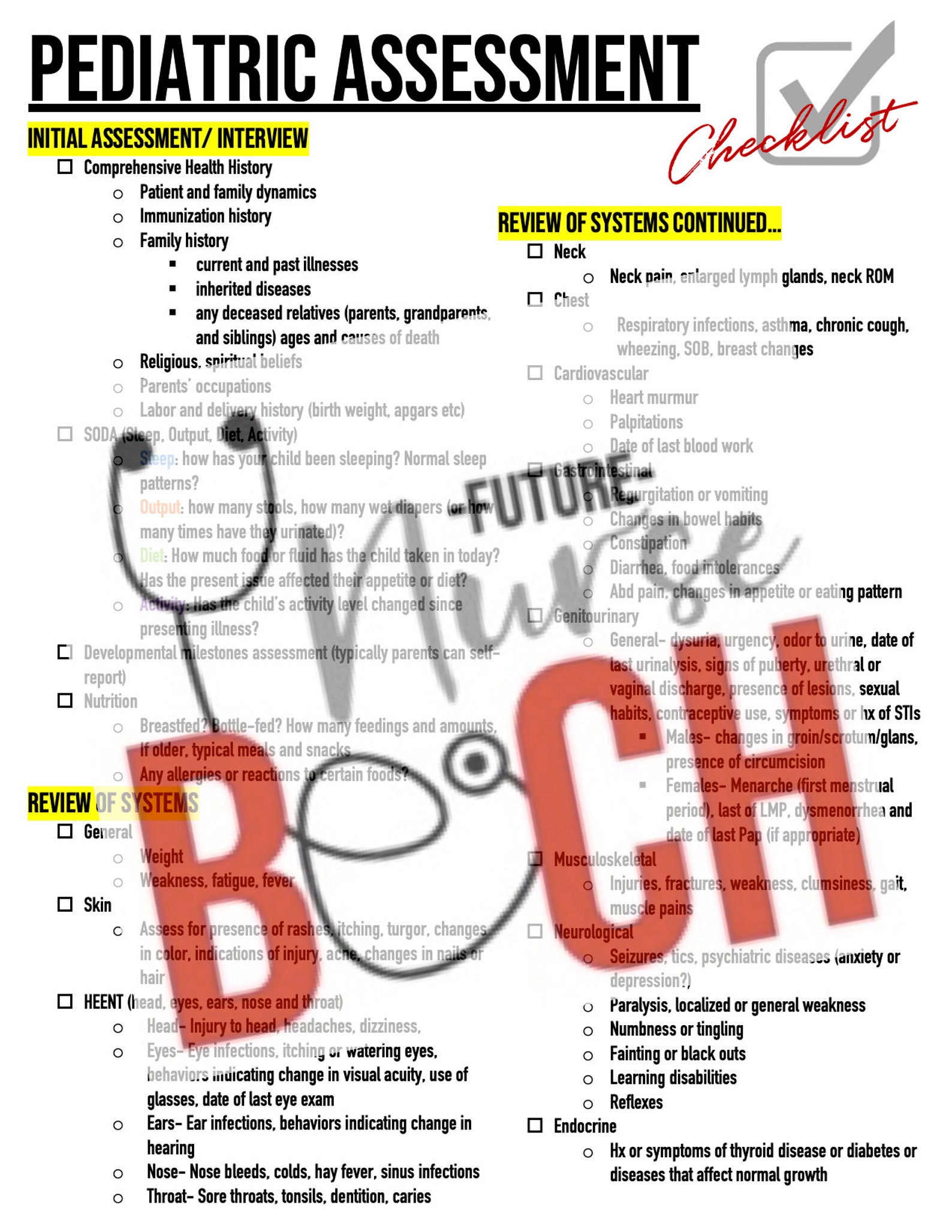 Pediatric Basics Nursing School Notes - Etsy Canada