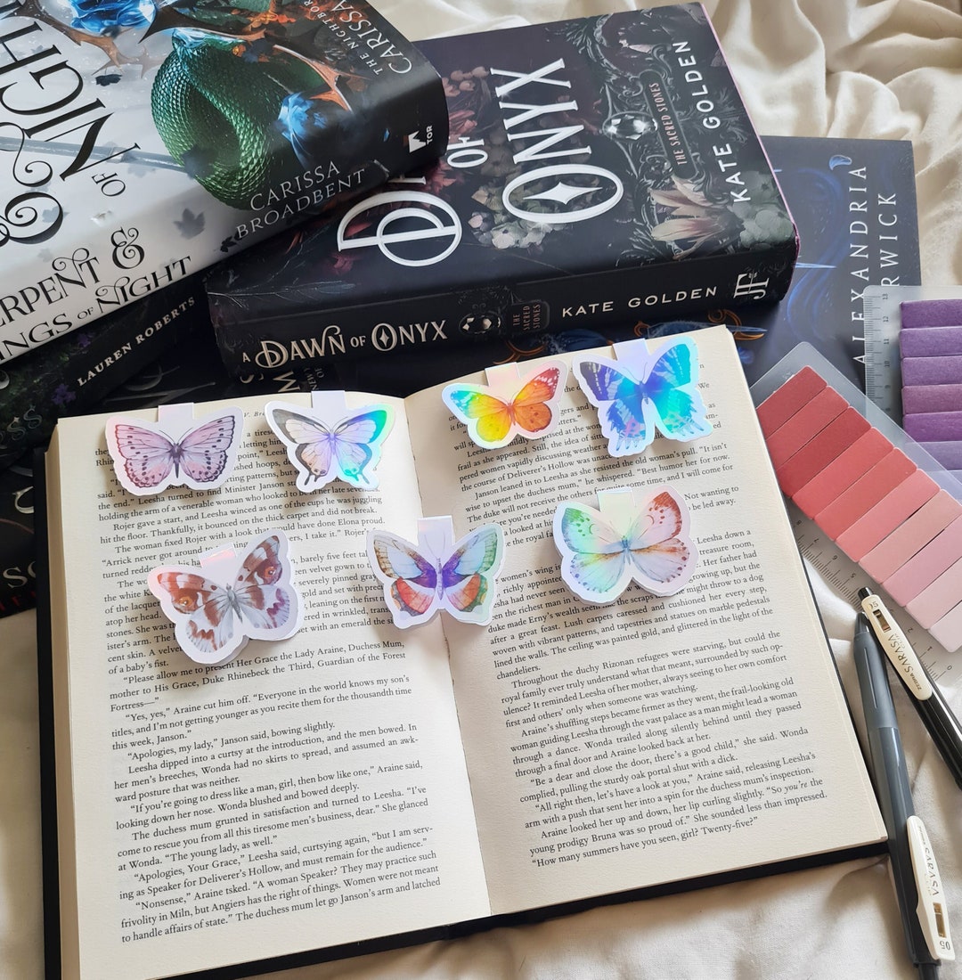 Magnetic Butterfly Bookmark, Set of 7, Cute Aesthetic Bookmark, Reading ...