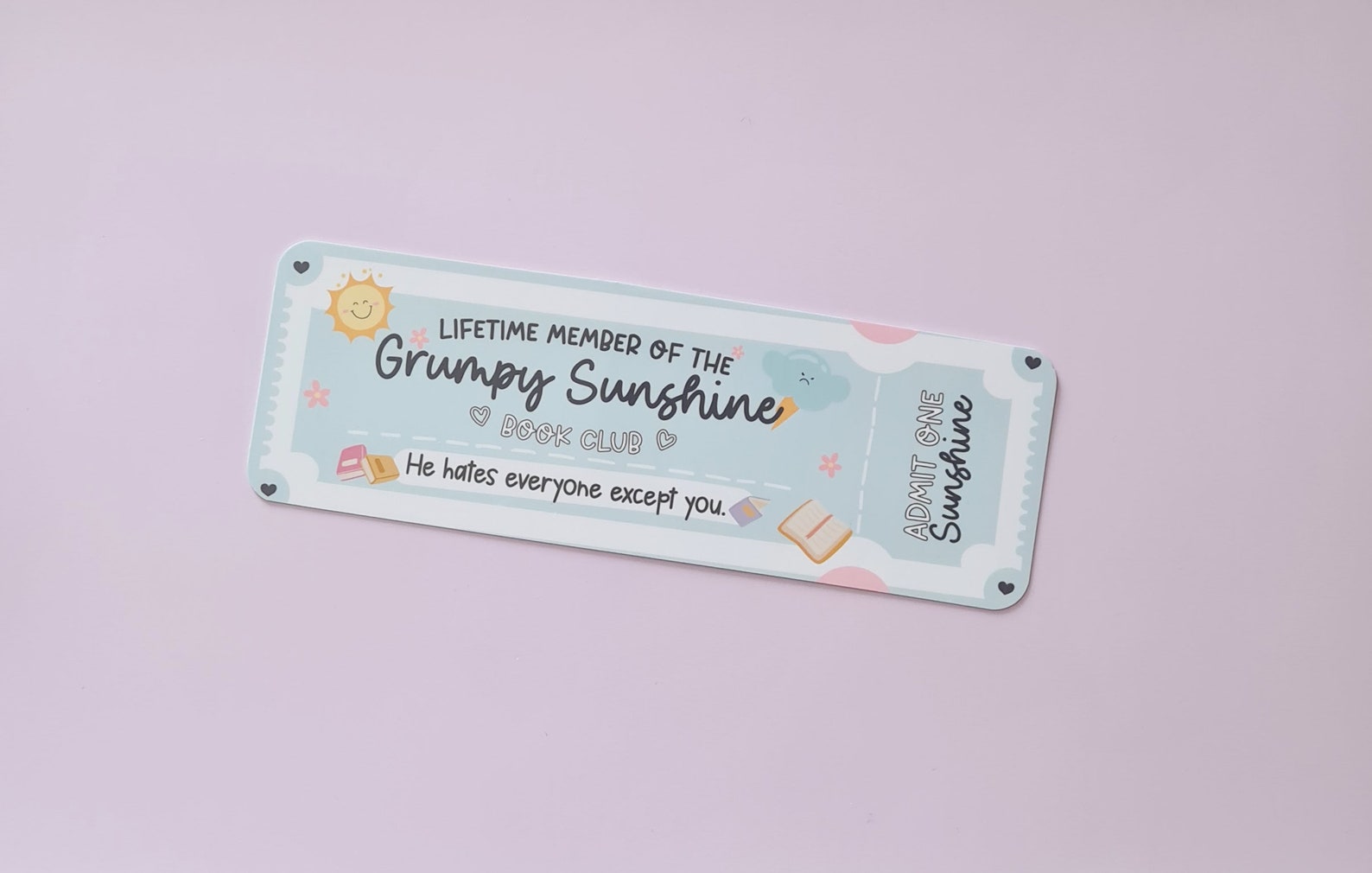Grumpy X Sunshine Trope Bookmark, Bookish Gift for Readers, Cute for ...