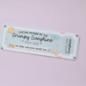 Grumpy X Sunshine Trope Bookmark, Bookish Gift for Readers, Cute for ...