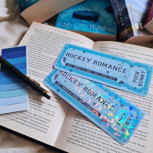Hockey Romance Bookmark, Book Club Ticket, Aesthetic Ice Hockey, Cute ...