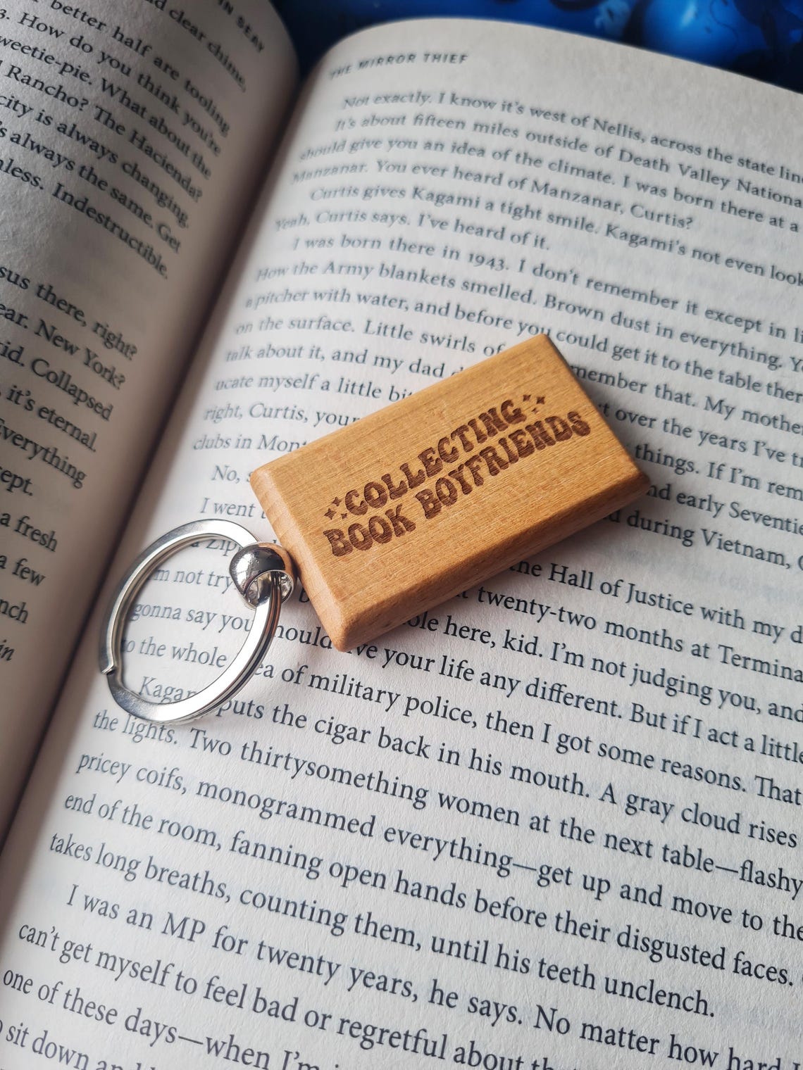 Collecting Book Boyfriends Wooden Keyring, Bookstagram Booktok Merch ...