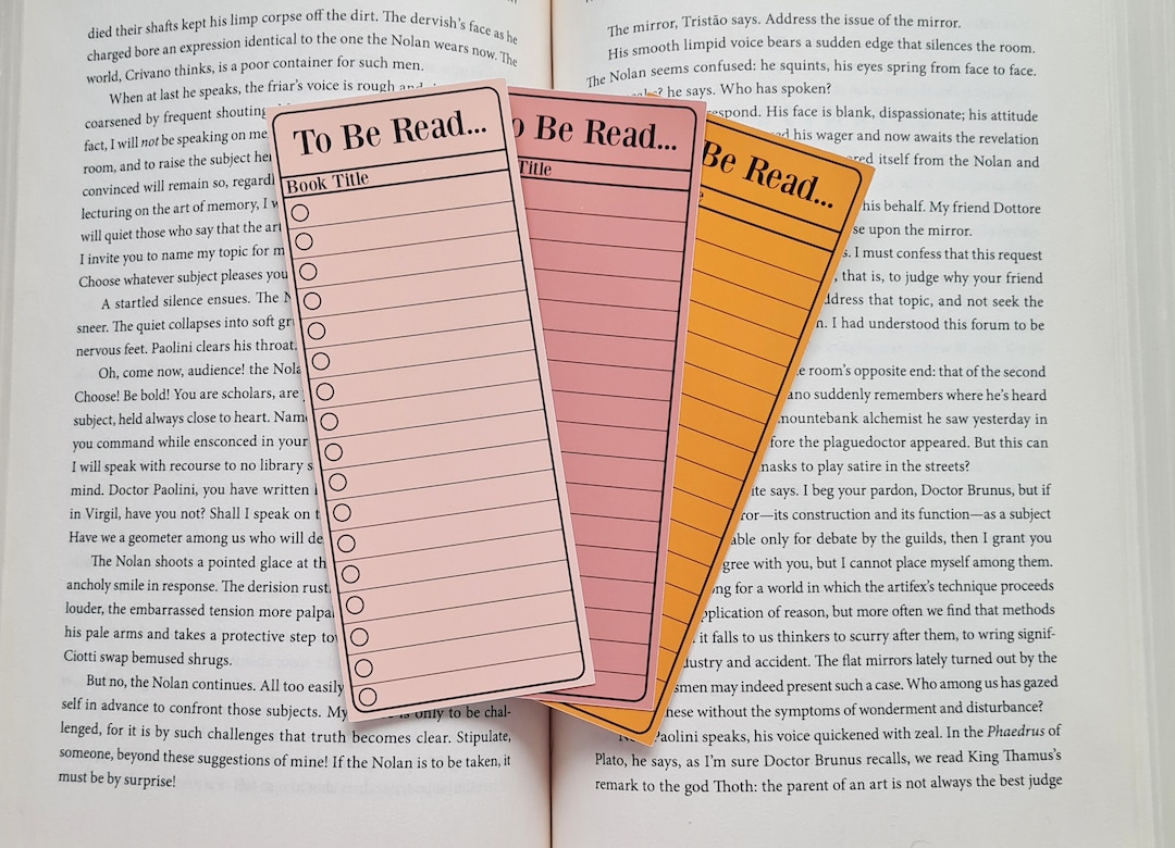 TBR to Be Read Bookmark, Pack of 3, Antique Library Card Book Club Gift ...