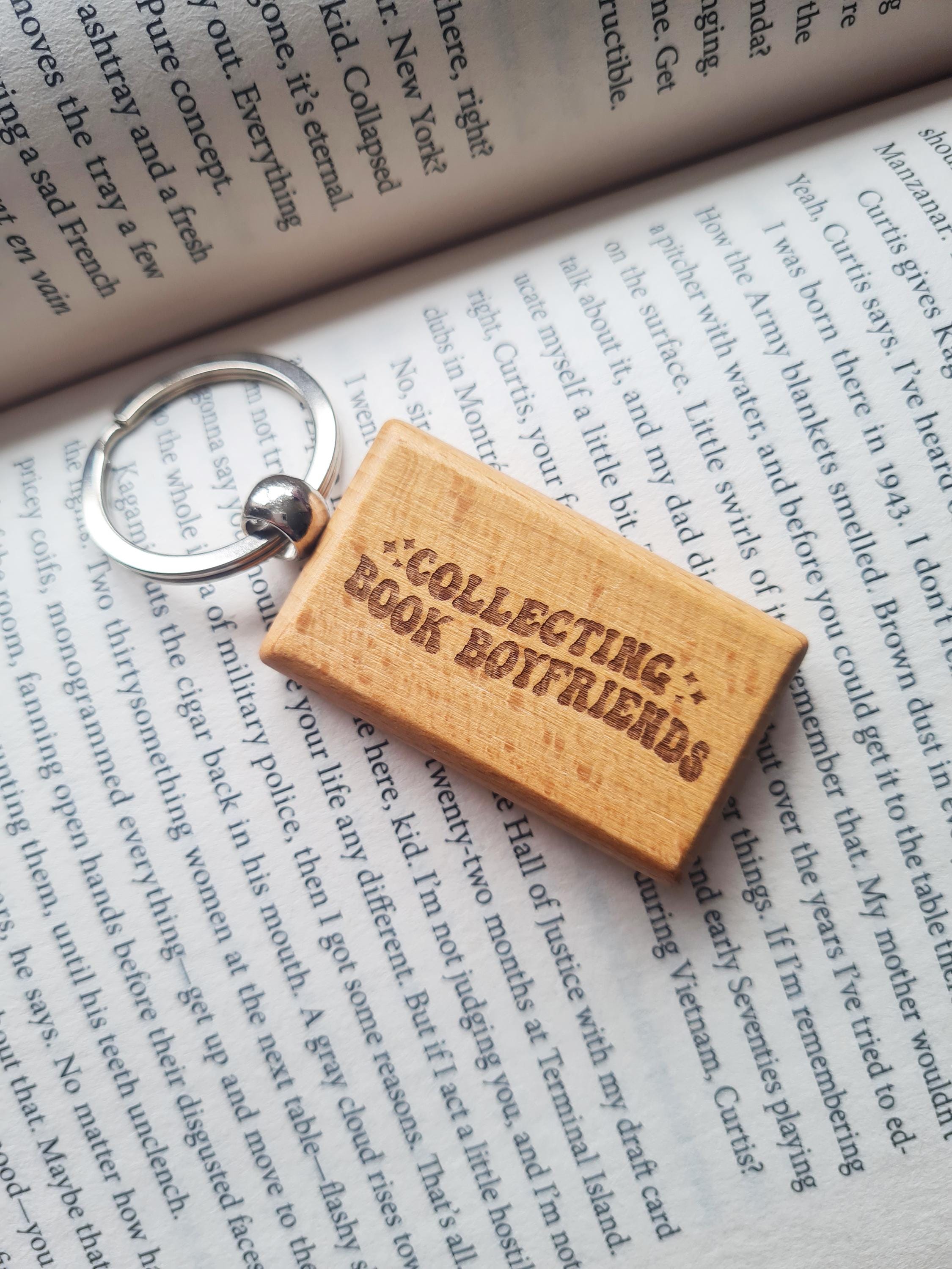 Collecting Book Boyfriends Wooden Keyring, Bookstagram Booktok Merch ...