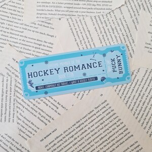 Hockey Romance Bookmark, Book Club Ticket, Aesthetic Ice Hockey, Cute ...