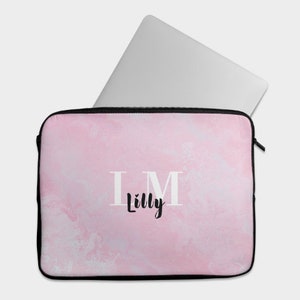 Baby Pink and Blue Marble Laptop Sleeve, Laptop Case Bag, MacBook Air ...