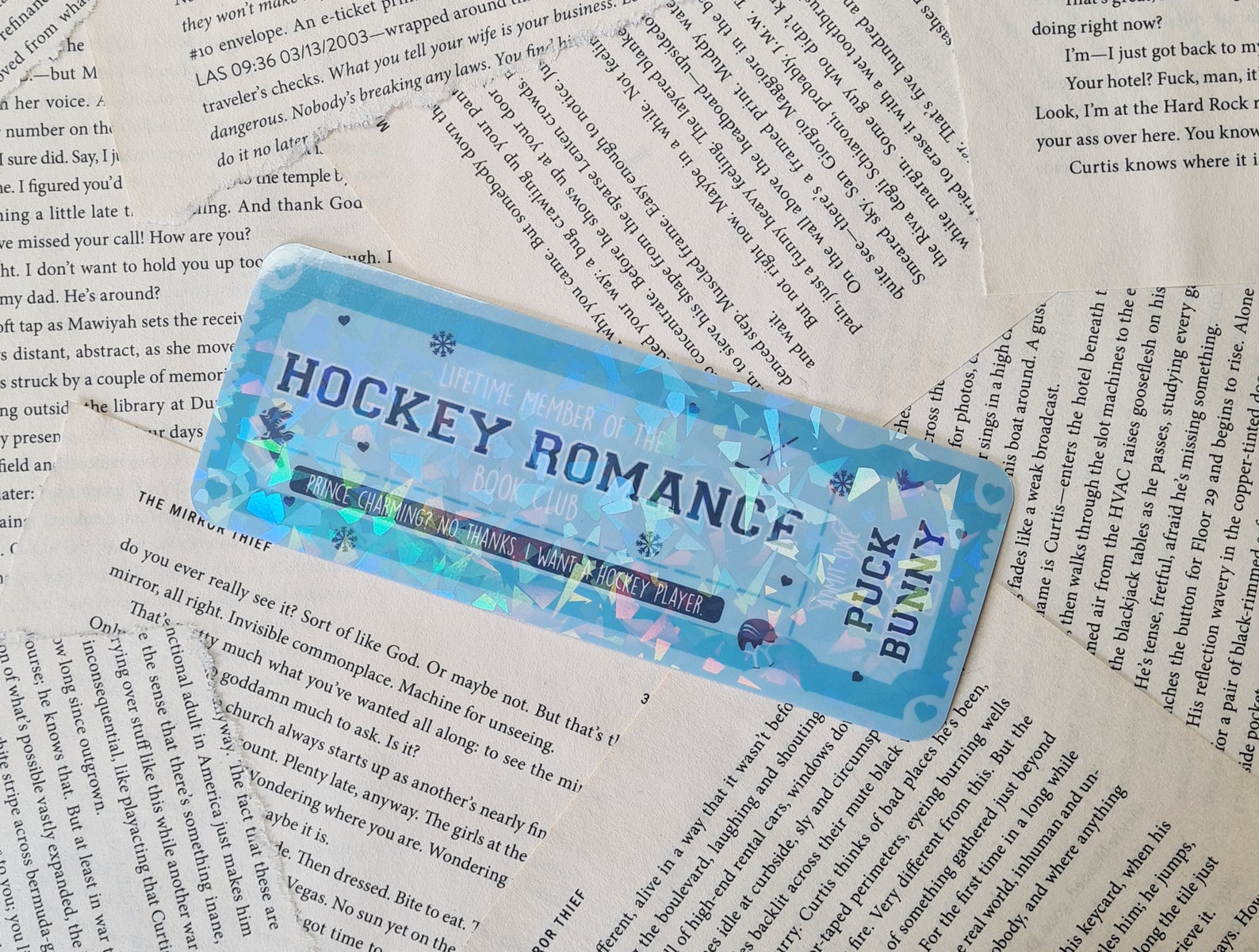 Hockey Romance Bookmark, Book Club Ticket, Aesthetic Ice Hockey, Cute ...