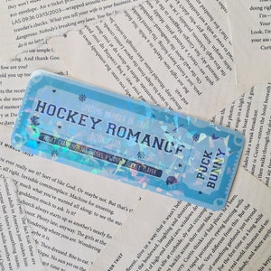Hockey Romance Bookmark, Book Club Ticket, Aesthetic Ice Hockey, Cute ...