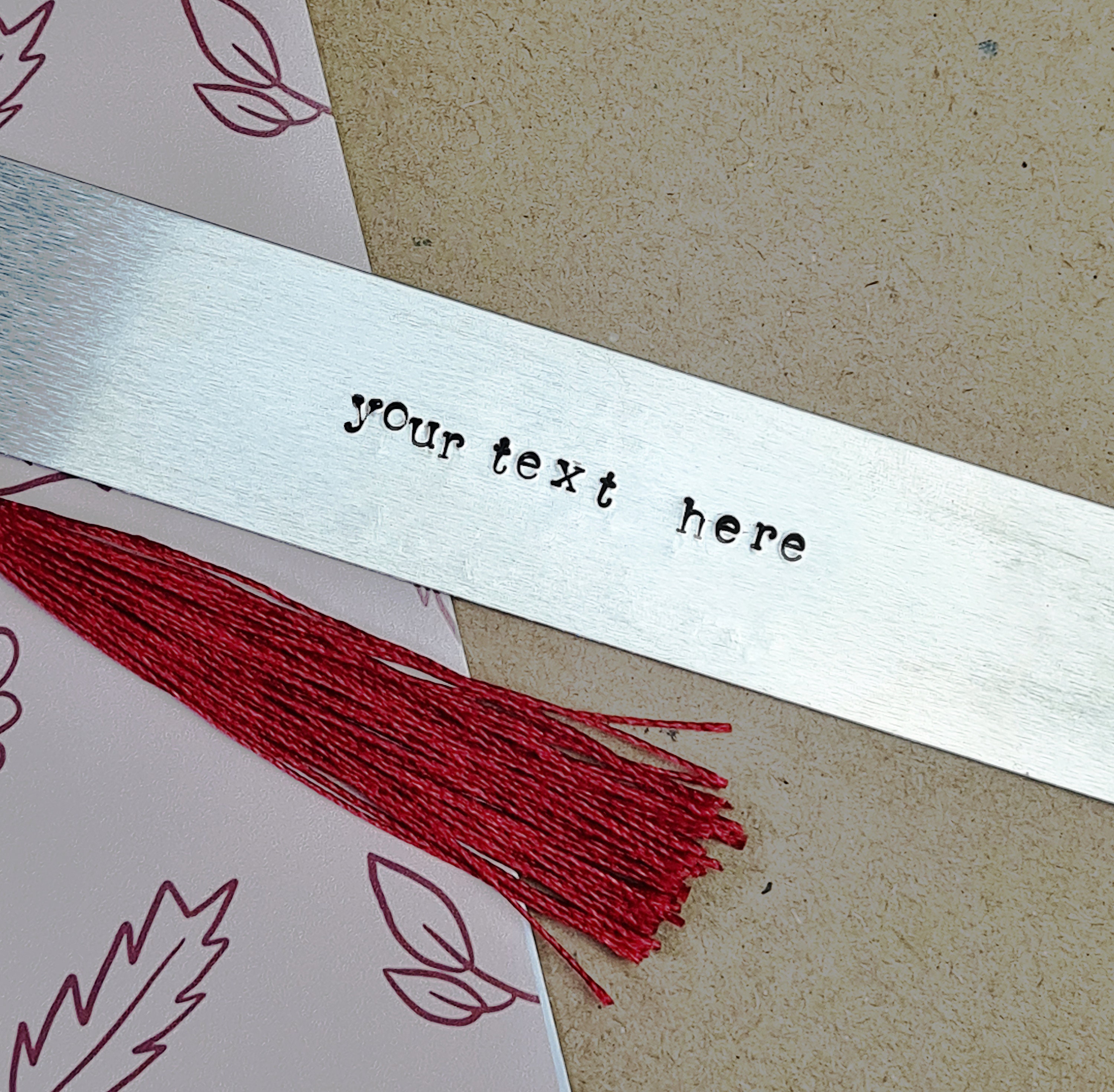 Custom Personalised Bookmark Hand Stamped Metal Bookmark - Etsy UK