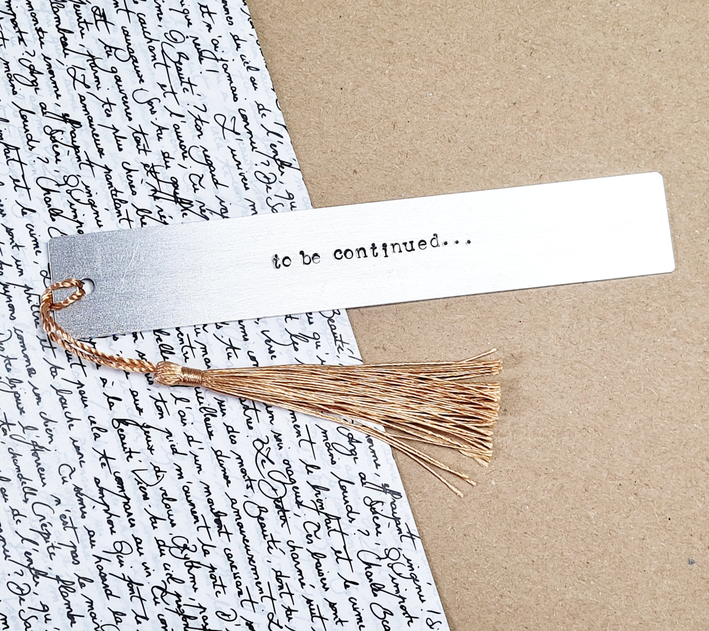 To Be Continued Hand Stamped Metal Bookmark Silver Engraved | Etsy