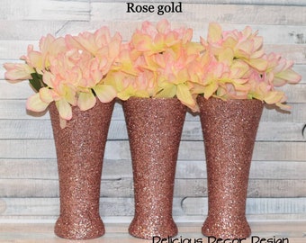 Rose Gold Vases | Etsy