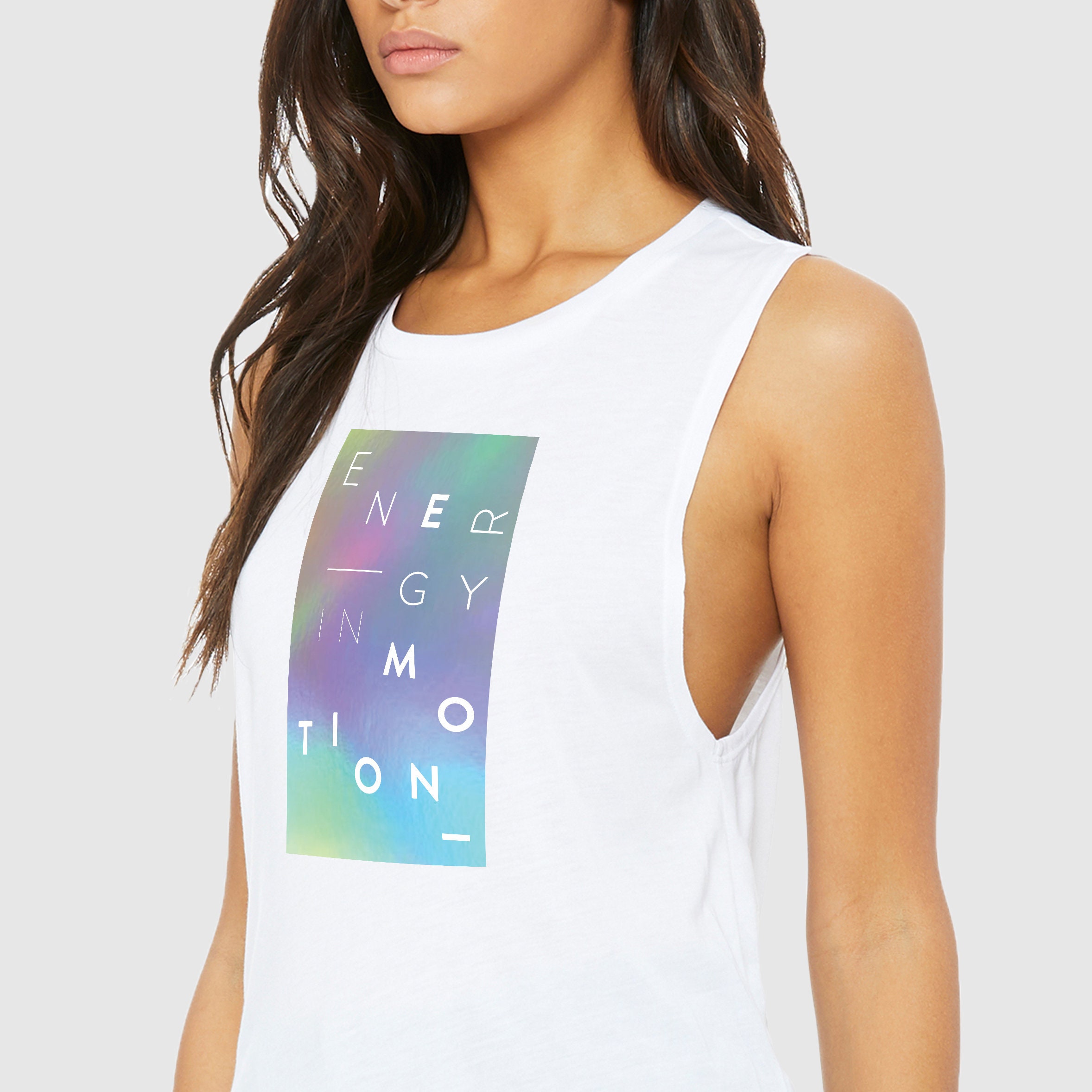 EMOTION Tank Holographic, Festival Tank, Yoga, Spiritual, Rainbow ...