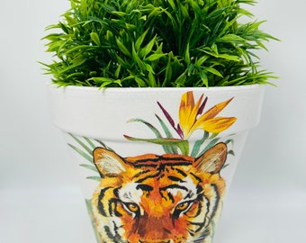 Tiger Head Plant Pot | Etsy UK