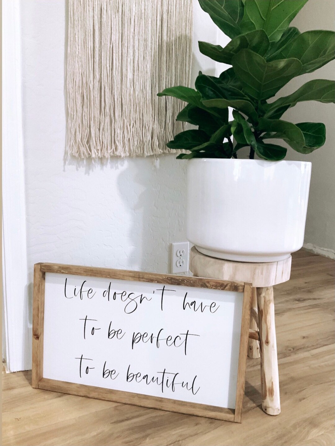 Life Doesn’t Have to Be Perfect to Be Beautiful, Motivation Quote Signs ...