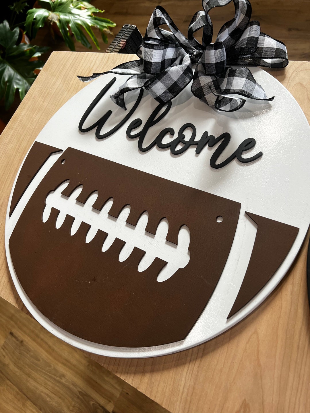 Welcome Football Front Door Sign Fall Outside Decor Fall and - Etsy