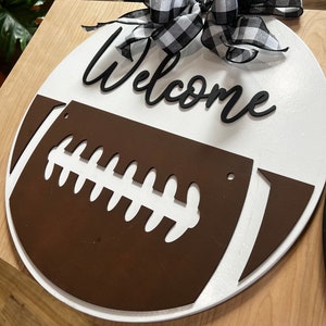 Welcome Football Front Door Sign Fall Outside Decor Fall and - Etsy