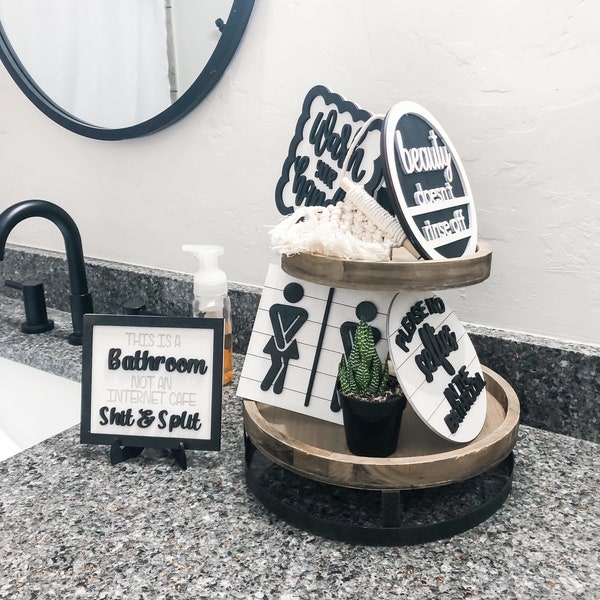 Bathroom Mini Sign - Etsy