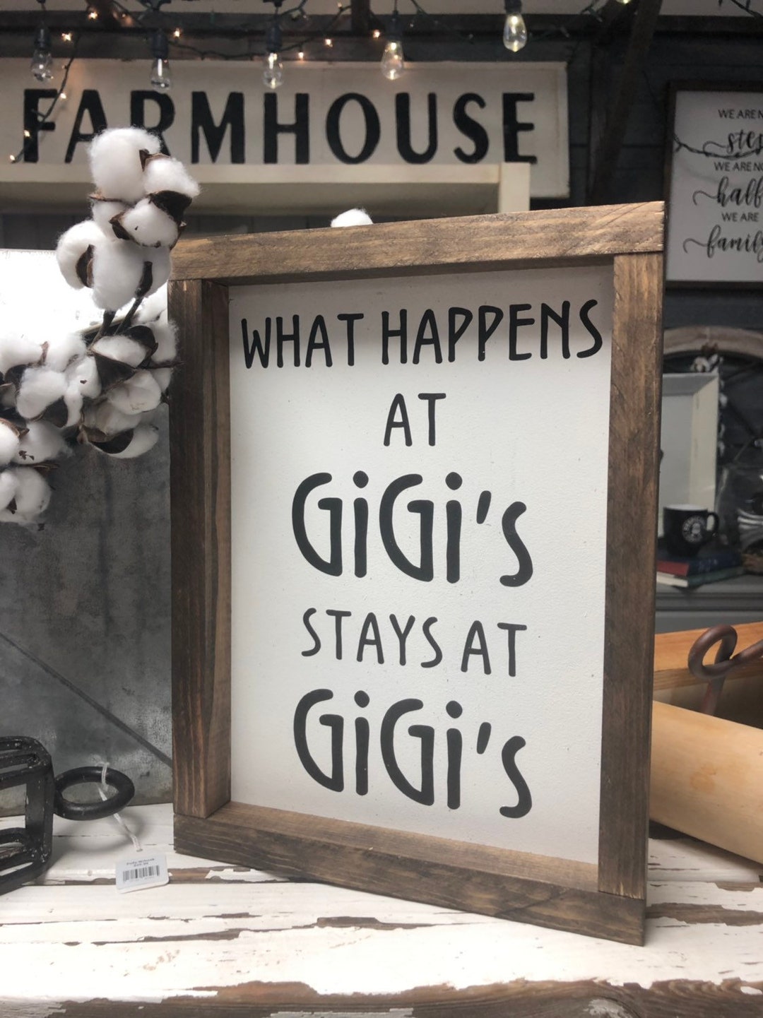 Gigi's House Rules Wood Sign - Farmhouse Decor - Etsy