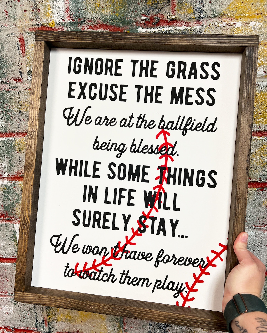 Baseball Quote Wood Framed Sign: Ballfield Family Blessing (15x19) - Etsy