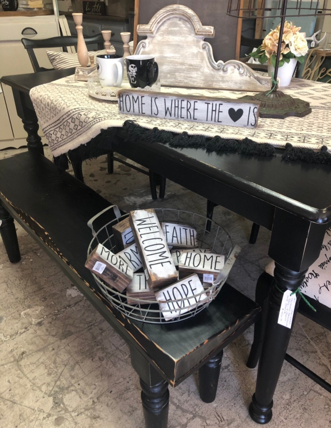 Wood Blocks Rustic Wooden Blocks Painted Wood Welcome - Etsy