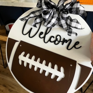 Welcome Football Front Door Sign Fall Outside Decor Fall and - Etsy