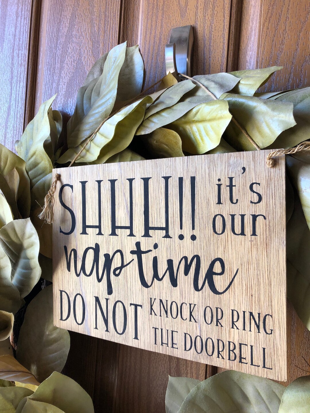 Shhh It’s Our Naptime, Do Not Knock or Ring the Doorbell, Welcome Sign ...