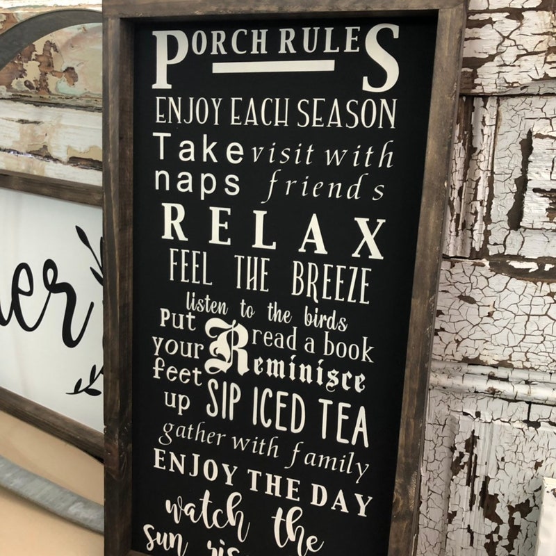 Porch Rules - Etsy