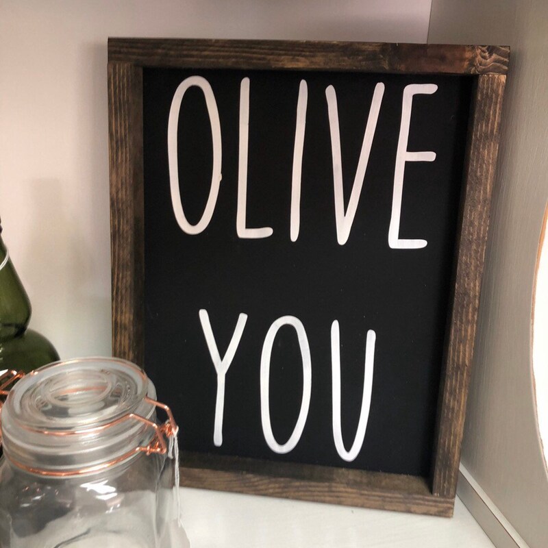 Olive You Sign - Etsy