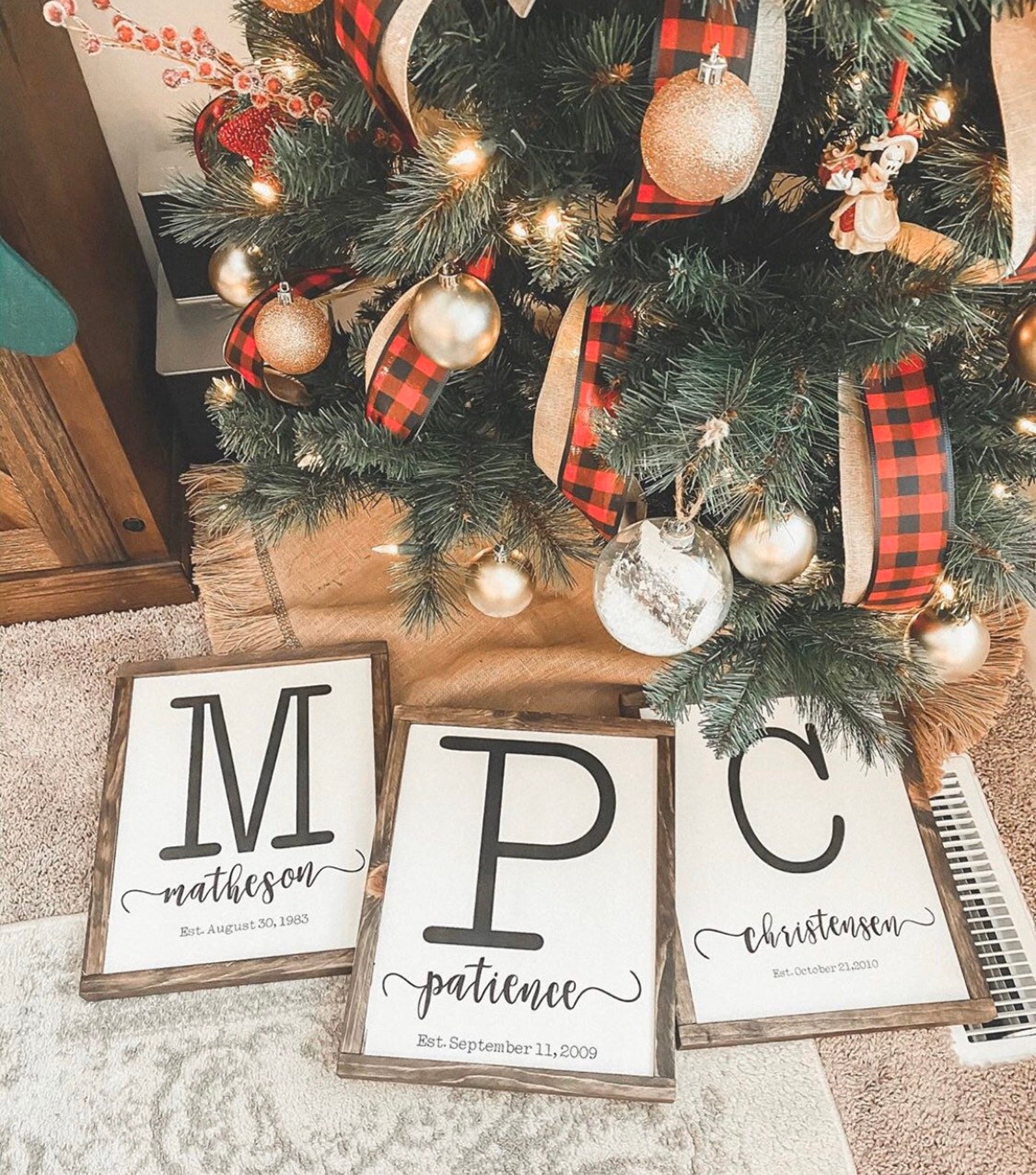 Personalized Family Est Sign, Wedding Gift, Anniversary Present ...