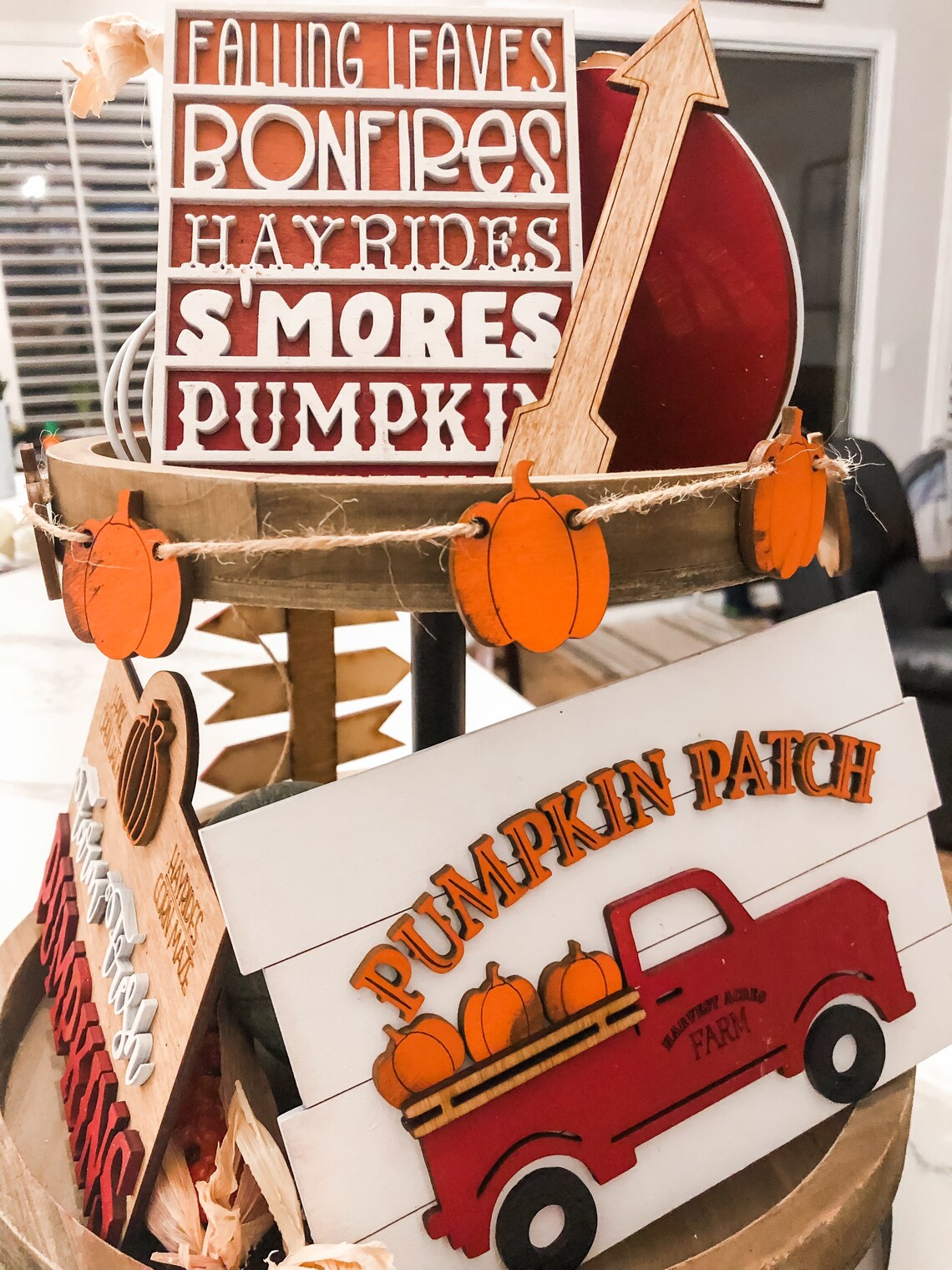 Fall tiered tray set tiered tray bundle sweater weather | Etsy