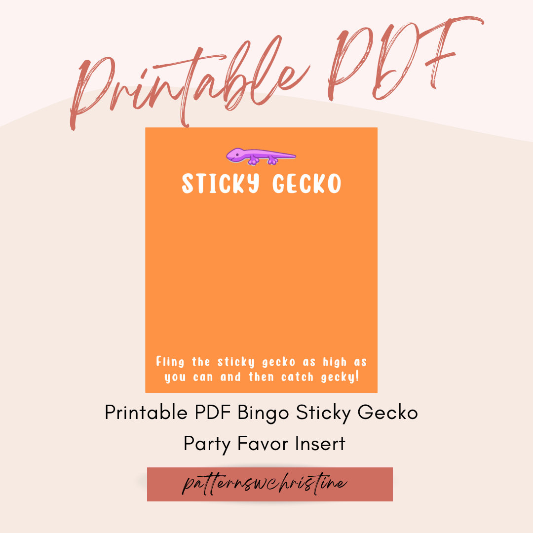 Bingo Sticky Gecko Printable PDF Blue Dog Party Favor Birthday ...