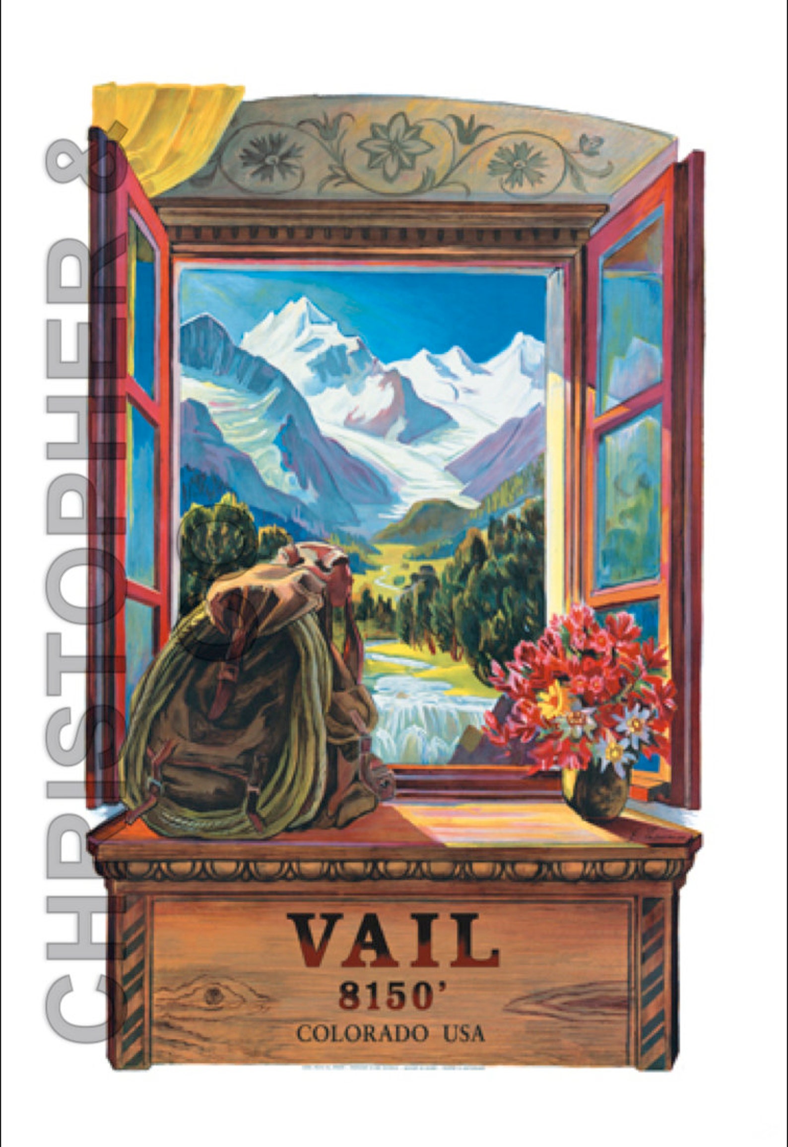 VAIL, COLORADO High-quality Giclee Vintage Poster Print-window - Etsy