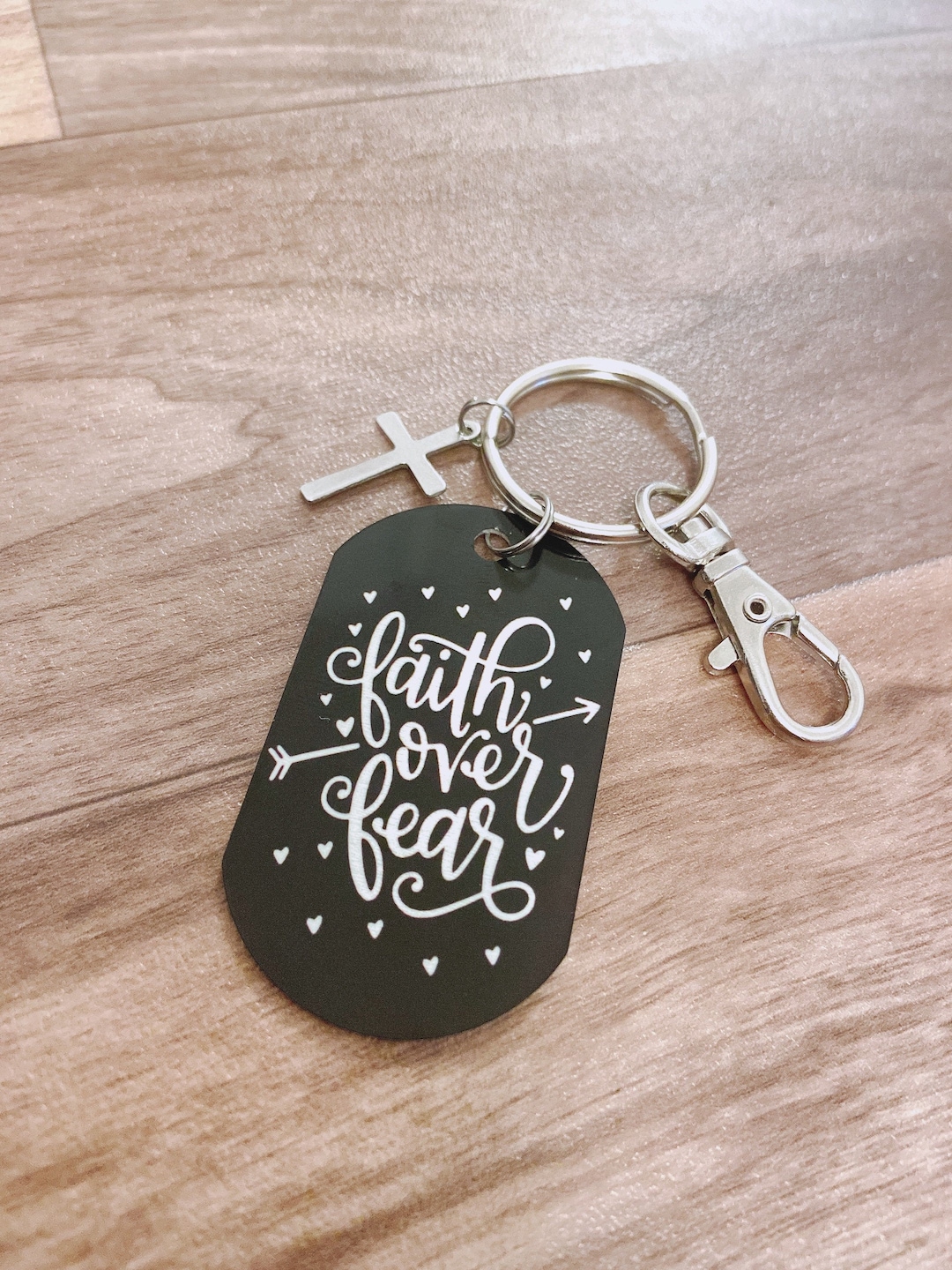 Faith Over Fear Keychain Faith Keychain Christian Keychain - Etsy