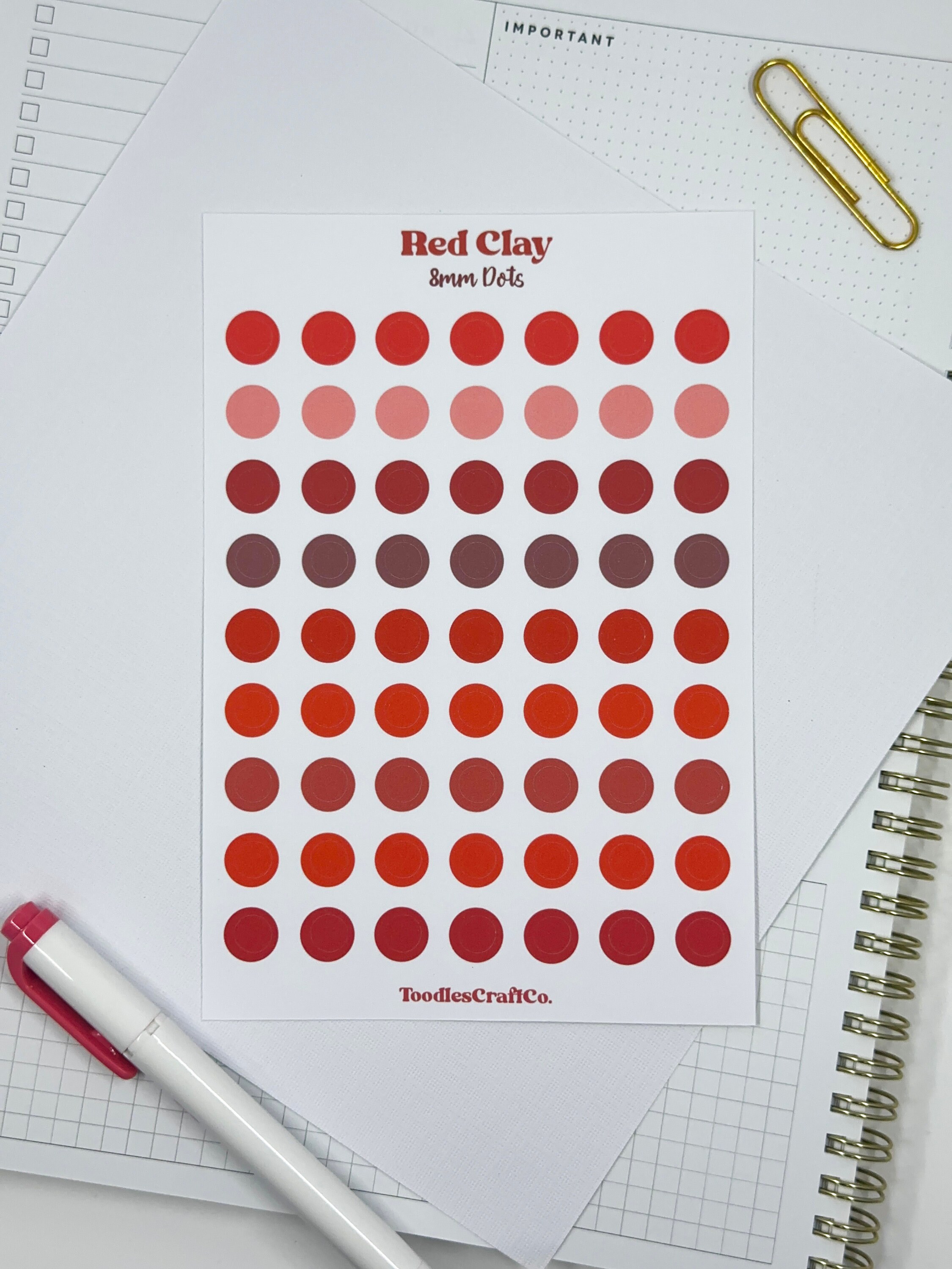 Dot Stickers 8mm Opaque Choose Your Color Daily Planner Stickers ...