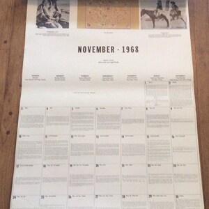 Historical Calendar of the Navajo People 1968 Rare - Etsy