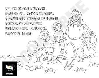 Matthew 19 14 Coloring Sheet Coloring Pages