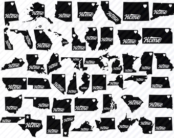 State silhouette | Etsy